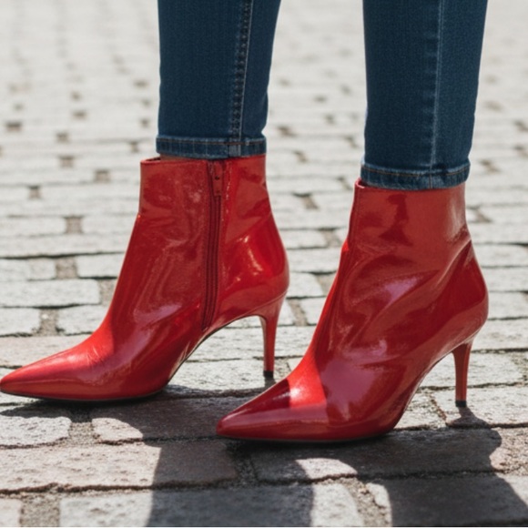 Jeffrey Campbell | Shoes | Jeffrey Campbell Glossy Red Gabriel Point ...